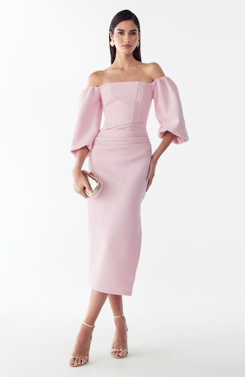 BWLDR BWLDR Novaleigh Off-Shoulder Midi Dress
